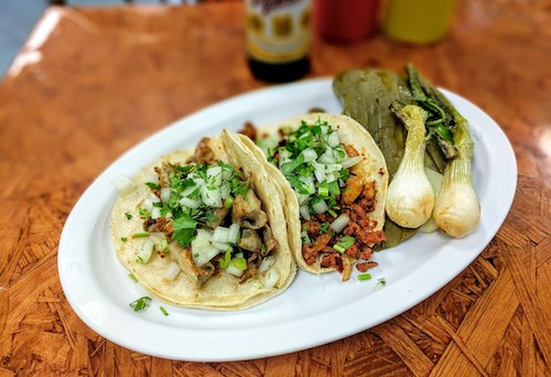 Also of note are the tacos ($3 each, below), which can be ordered ...