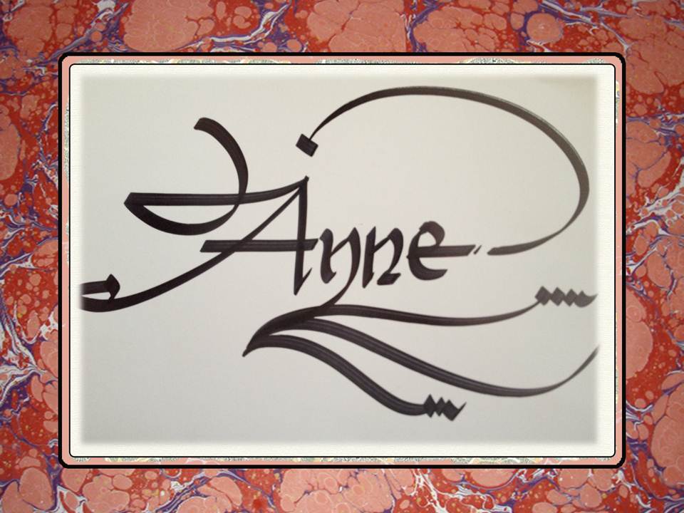 Calligraphy Art: Anne in Turkish style calligraphy