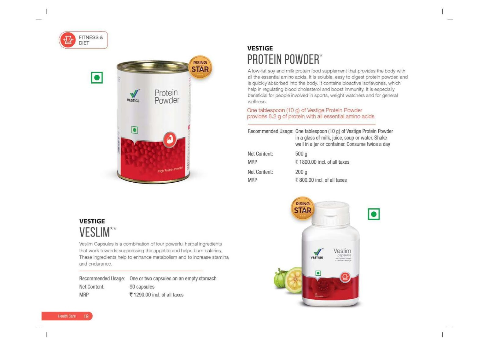 Vestige all products book catalogue - Vestige