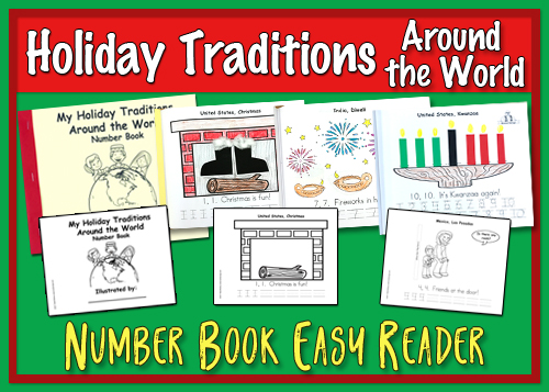 “My Holiday Traditions Number Book” Easy Reader Project!