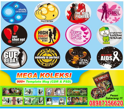 Desain MUG & PIN: Contoh Desain Mug