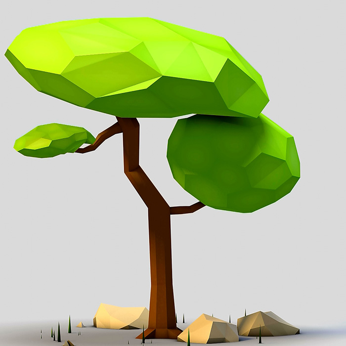 Low Poly Tree Wallpaper Engine