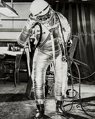 Suburban spaceman: Spacesuit fitting for Alan Shepard