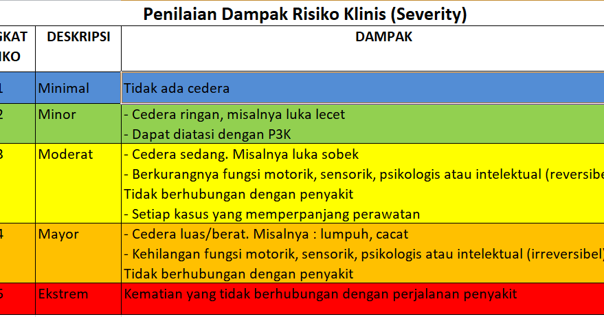 Catatan Kecil Petugas Pemberi Layanan Klinis: Matriks Grading Risiko ...