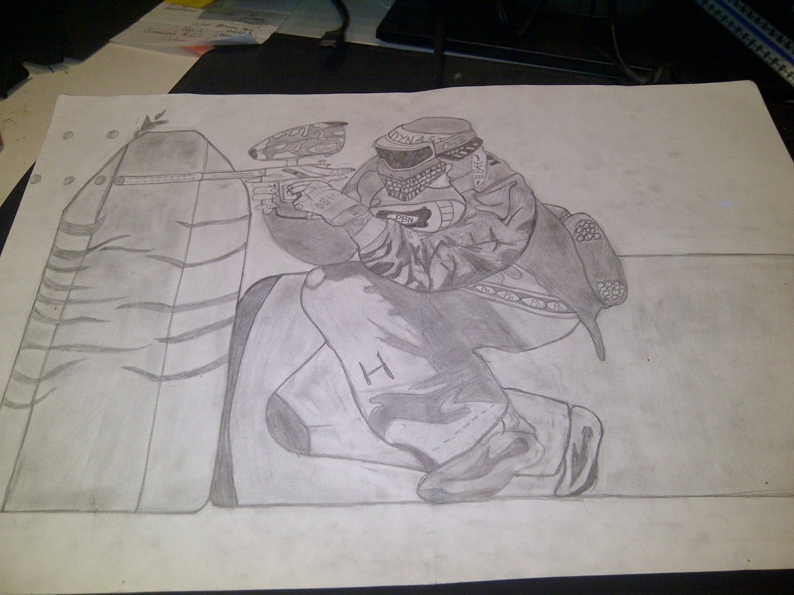 edward: paintball artwork b/w