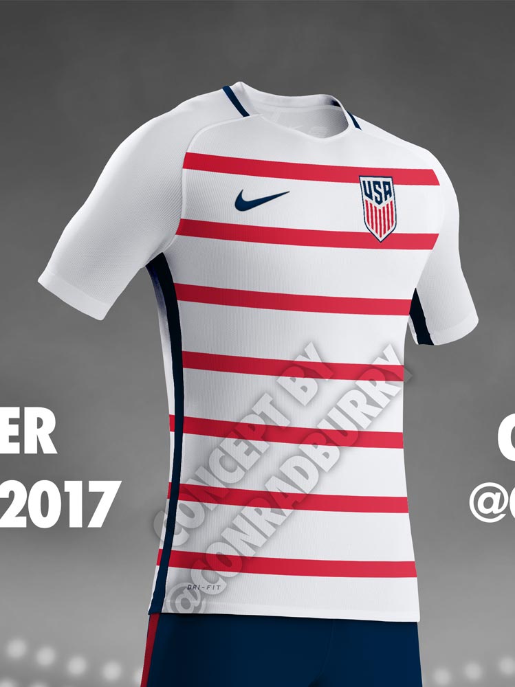 Better Than Nike's? USA 2017 Home & Away Kits by Conrad Burry - Footy ...