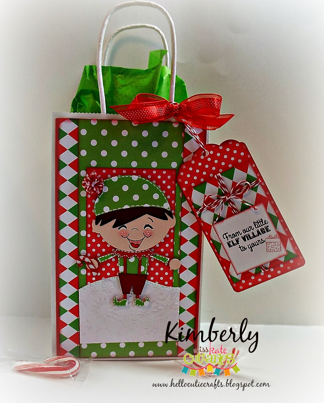 Kimberly's Crafty Spot: Boy and Girl Elf gift bags and tags