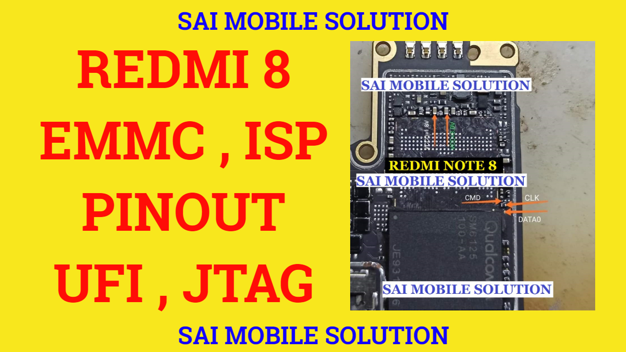 REDMI NOTE 8 UNLOCK,REDMI NOTE 8 EMMC PINOUT,REDMI NOTE 8 ISP PINOUT ...