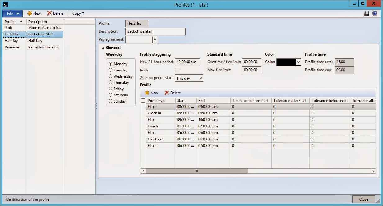 Santosh's Technical Blog: AX 2012 Time Profiles