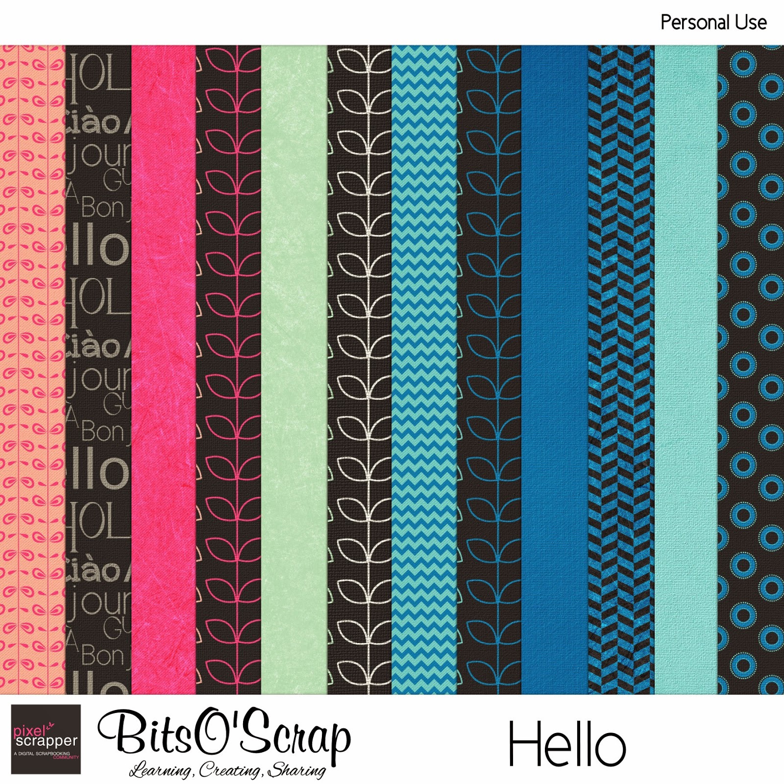 Bits O'Scrap: Pixel Scrapper May 2014 Blog Train - Hello