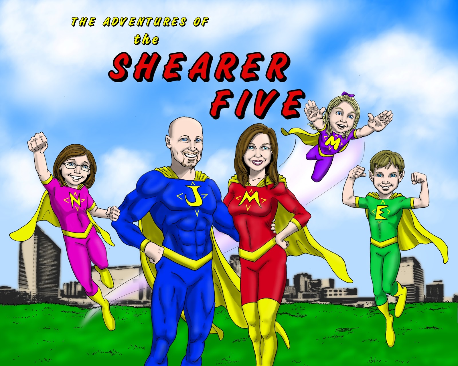 Stephen's Comic Genius: Super Hero Family Portrait