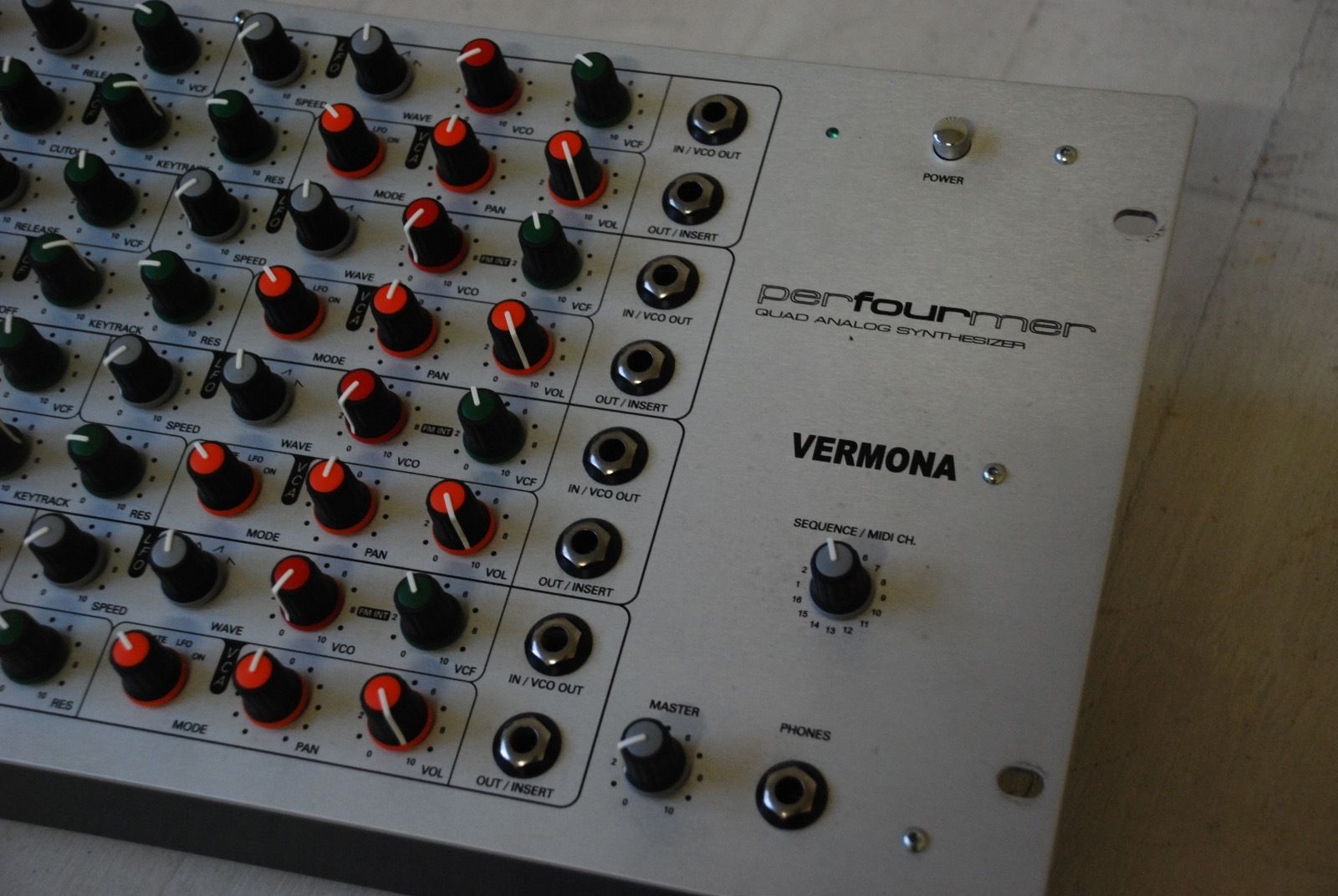 MATRIXSYNTH: Vermona PerFourMer Analogue Synthesizer SN D 04737