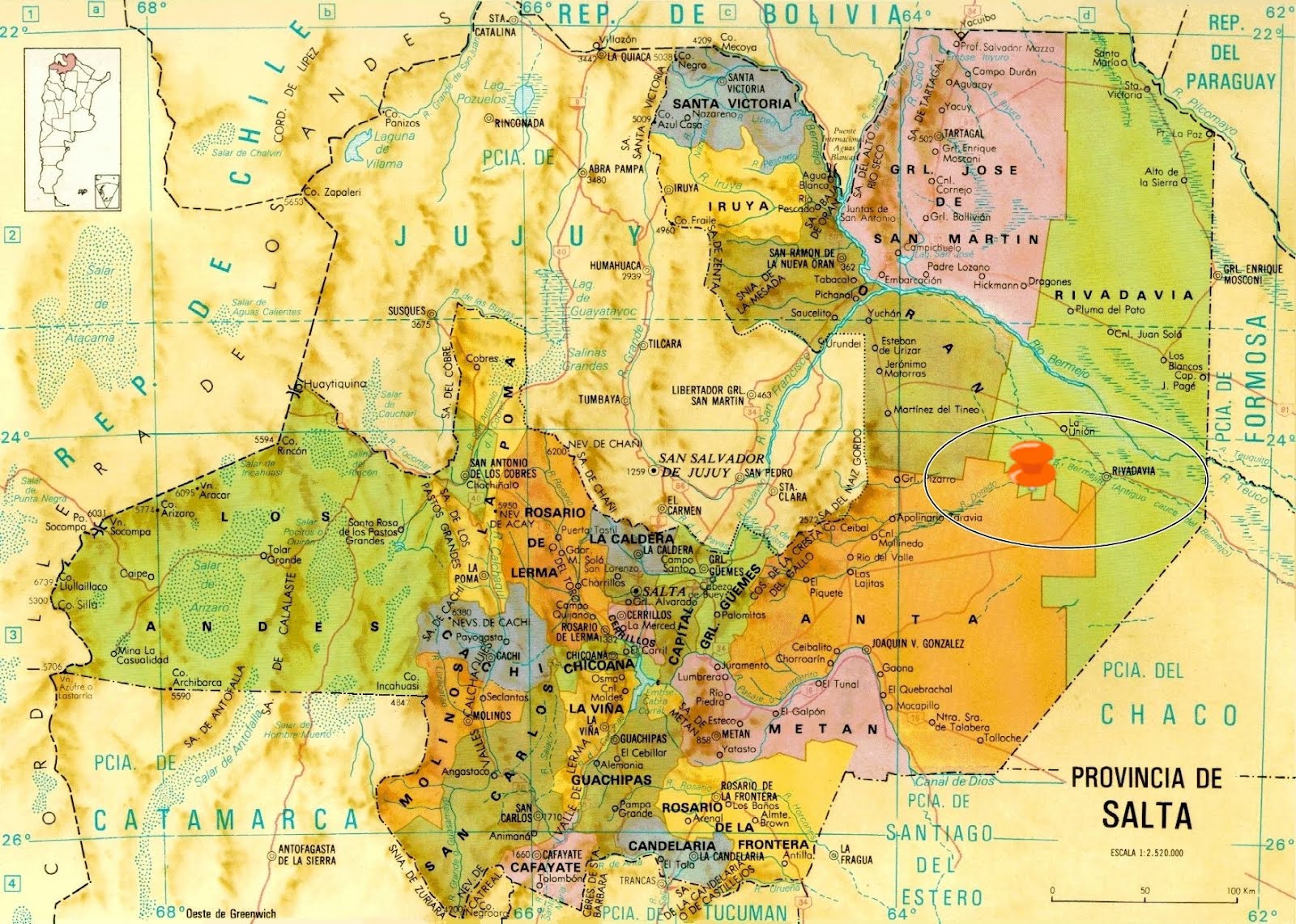 Provence of Salta Map | Mapa