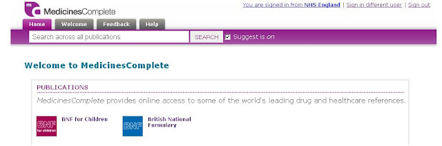 BNF now available to NHS staff via "Medicines Complete" - Medical Library