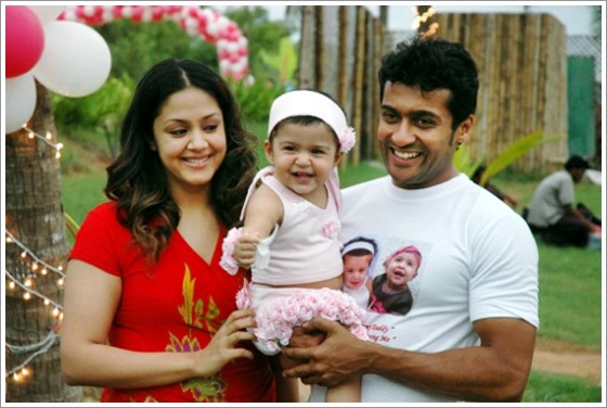 Rare Photos Of Surya And Jyothika With Baby - Hot and Spicy
