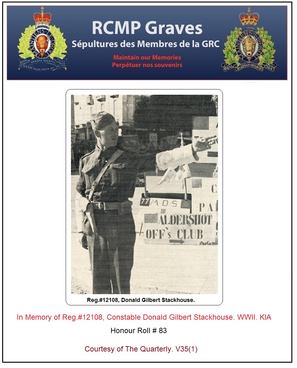 RCMP/GRC Grave Discovery & Information Website: www.rcmpgraves.com: In ...