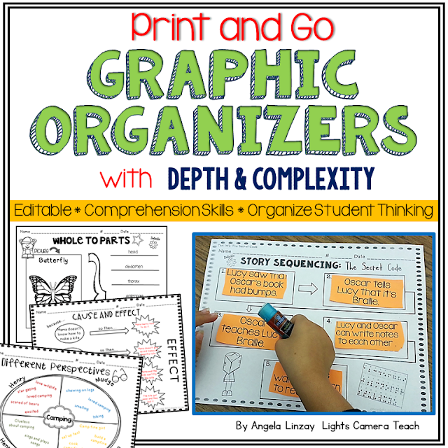 Lights... Camera... TEACH!: Graphic Organizers with Depth and ...