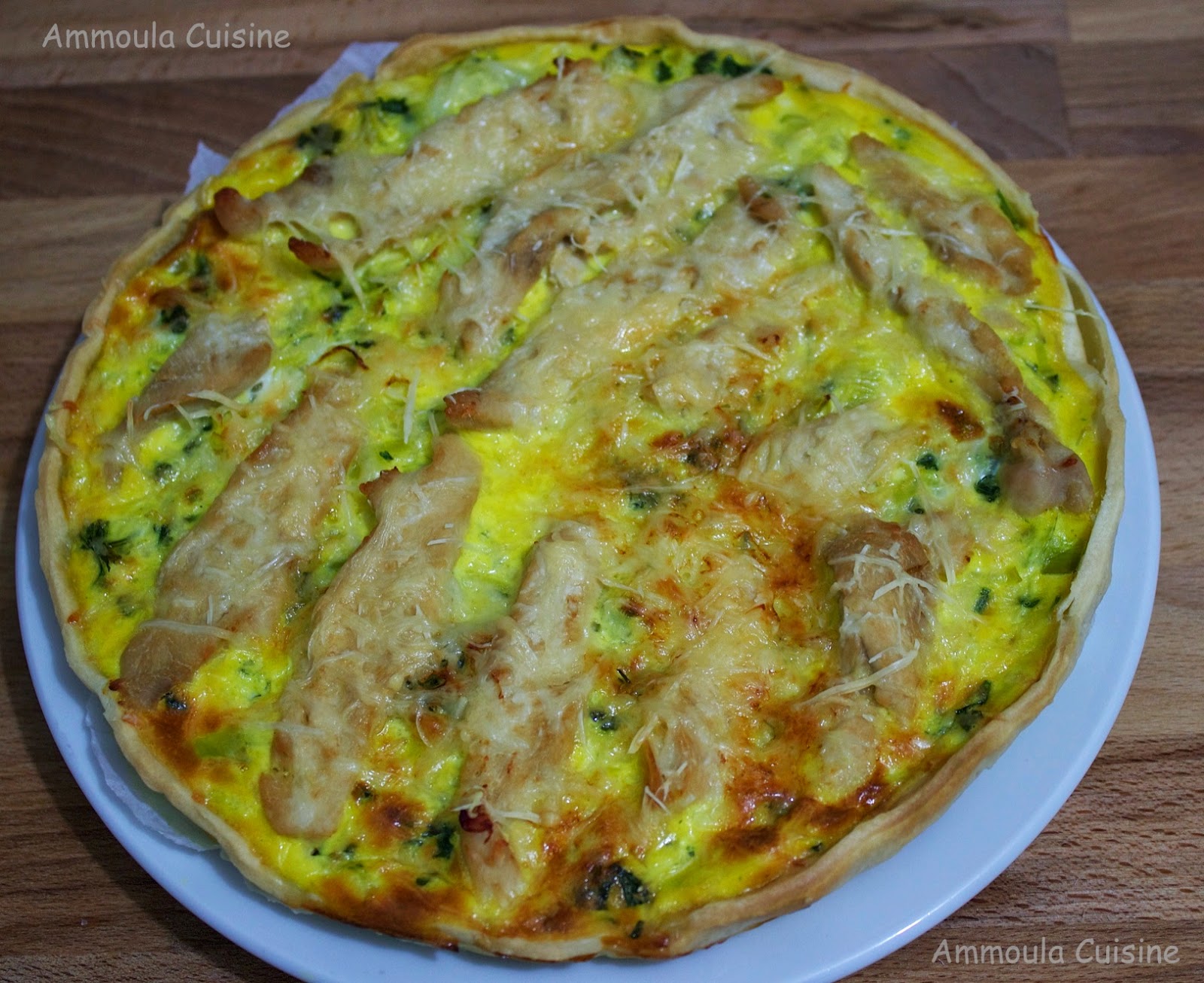Quiche Poulet Poireaux - Quand Amal Cuisine