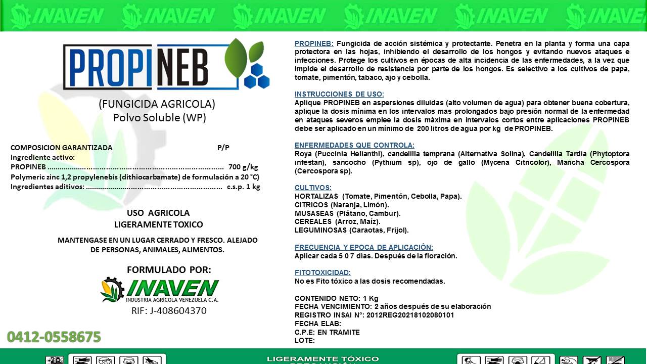 Voz Del Campo Agropecuario: PROPINEB - FUNGICIDA
