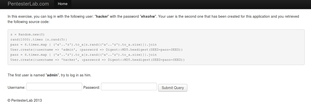 [Pentesterlab write-up] Web For Pentester II - Randomness Issues ...
