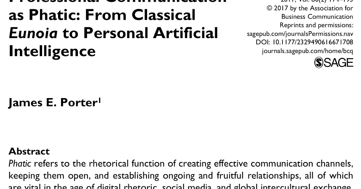 Professional Communication as Phatic