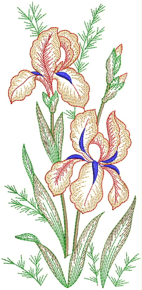 Bordir Motif Bunga | Desain Bordir