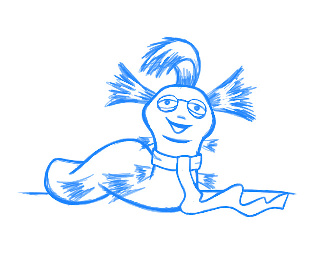 Holly Scribbles!: Labyrinth Worm Sketch!