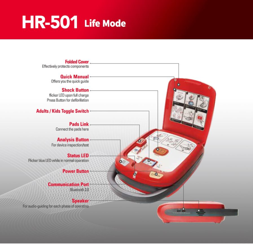 RadianQbio: Radian HR-501 AED(Automated Defibrillators) in korea Introduction