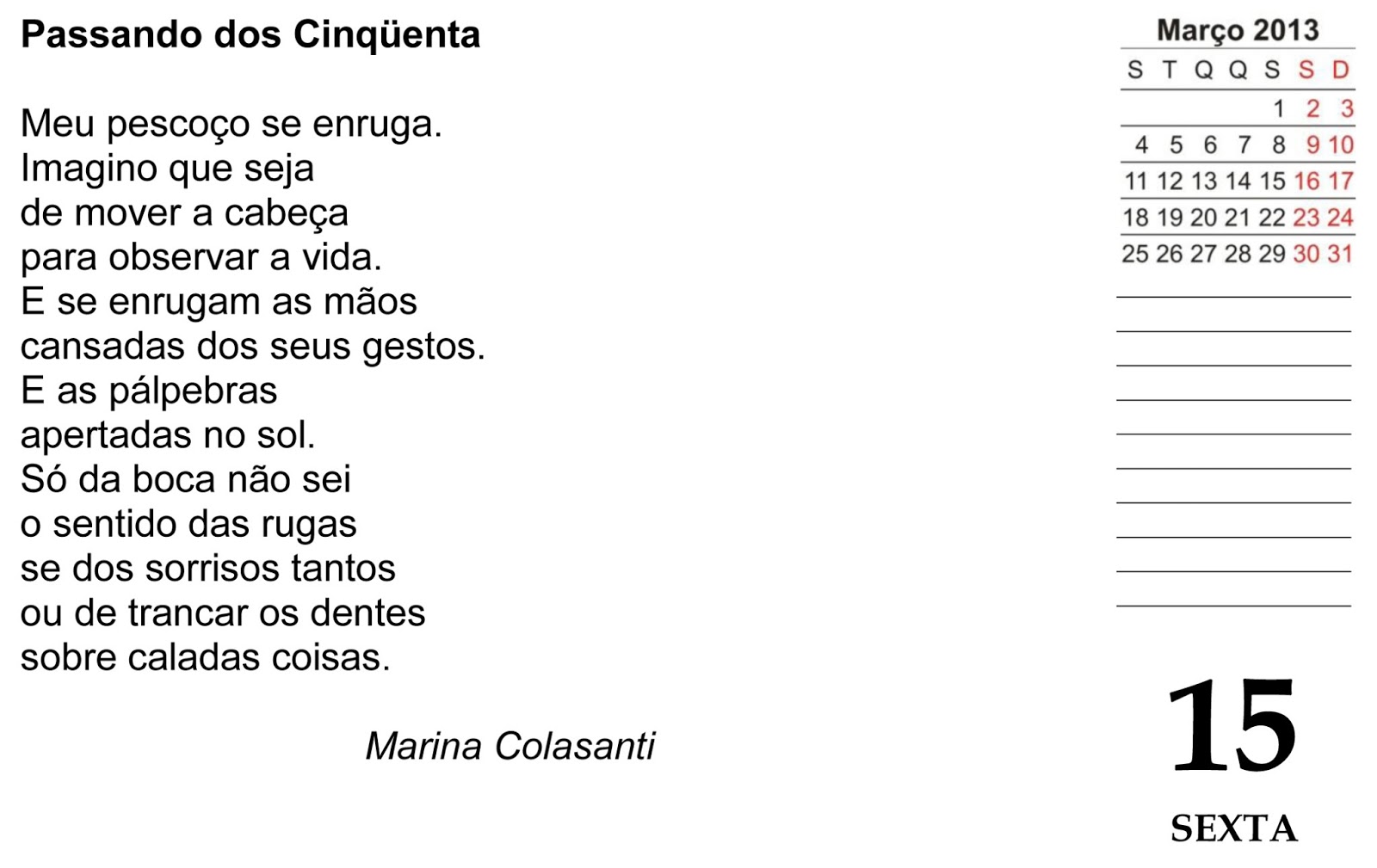poemança: 15mar13 Marina Colasanti