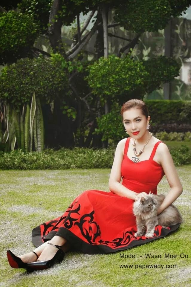 Waso Moe Oo Photoshoot with Kitty and Puppy