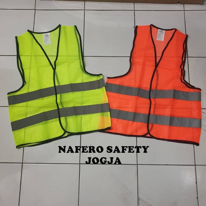 ROMPI VEST SAFETY 2 LINE BASIC GOSAVE, ENZO, LEGION - ORANGE, HIJAU ...