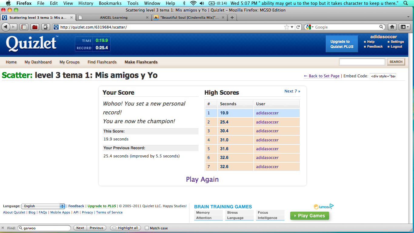 mw437128mhs: Tema 1 quizlet scores