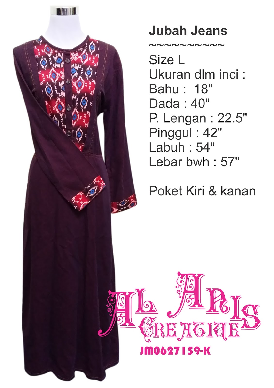 AL ANIS CREATIVE (JM0627159-K): Jubah Jeans (Sold Out)