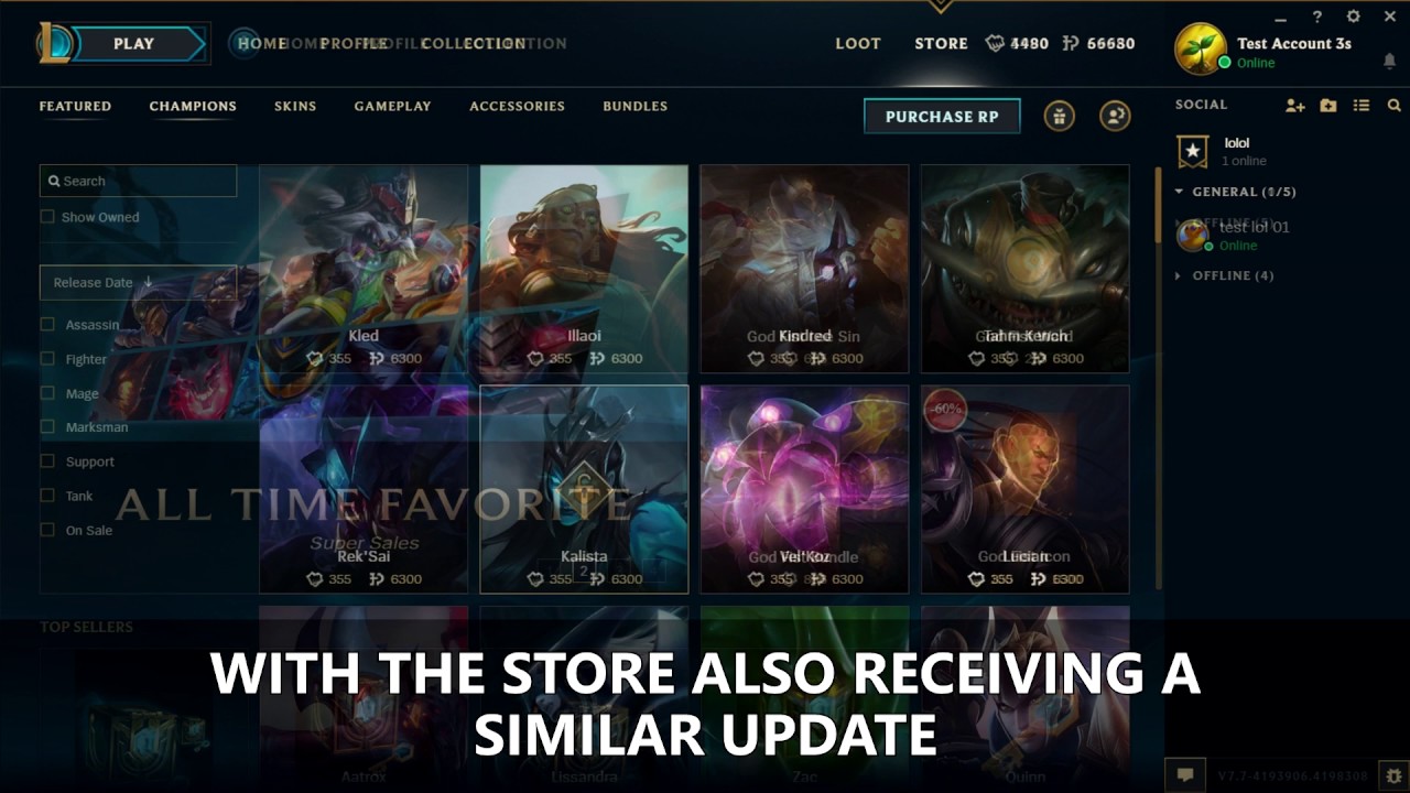 League of Legends New Update