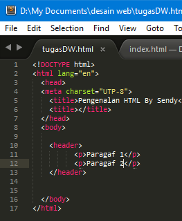 Mengenal Tag-Tag HTML5 dan struktur HTML5 beserta Fungsi serta Contohnya