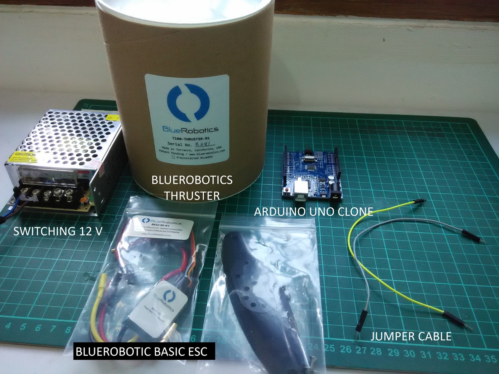 Program Arduino Bluerobotics Thruster T100 Untuk Robot Underwater ...