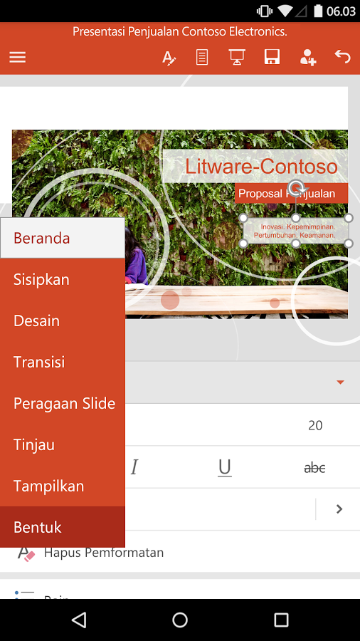 Aplikasi Microsoft PowerPoint asli untuk ponsel dan tablet Android - K.A.C