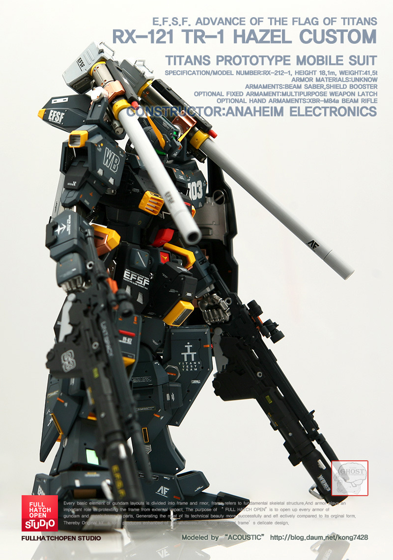 GUNDAM GUY: MG 1/100 RX-121 TR-1 Hazel Custom Titans Full Armor Ver ...