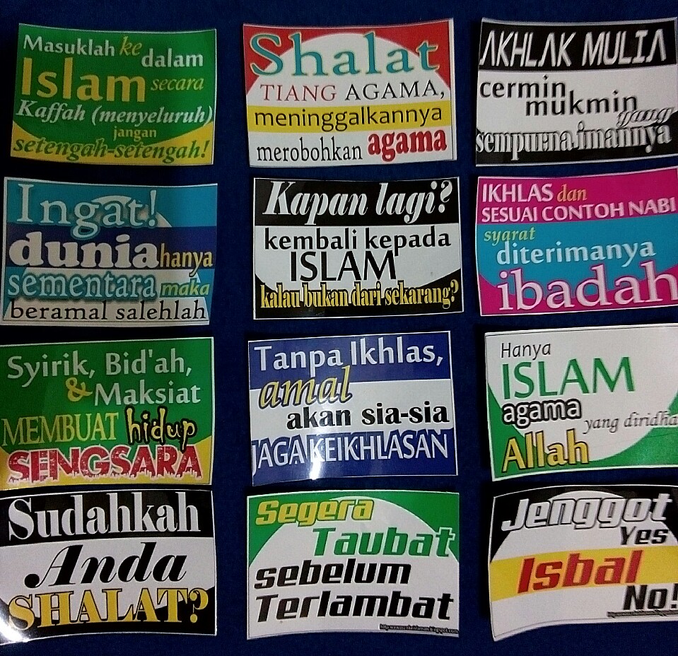 Kursus B. Arab dan Ilmu Syar'i, Buletin Jum'at Al Islah, Stiker Dakwah ...