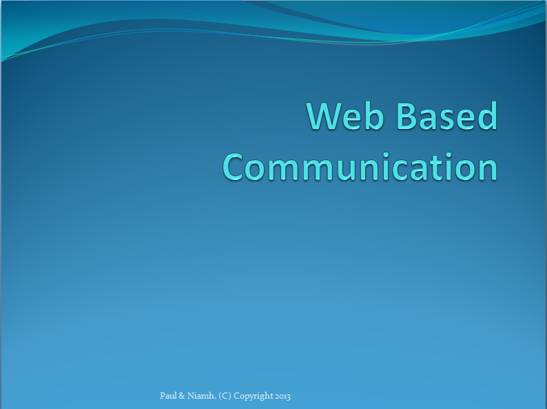 Communication and Employability in IT: Web Based Communication