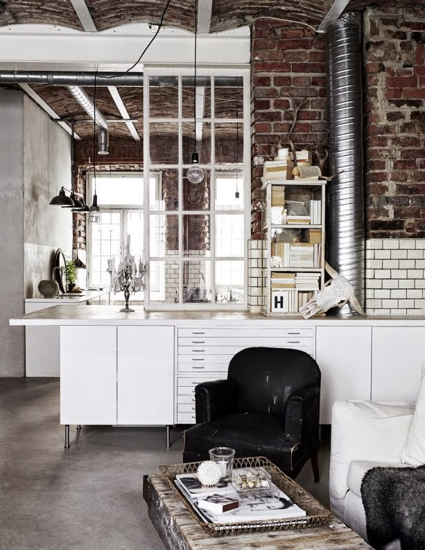 my scandinavian home: The fab industrial style atelier of a creative