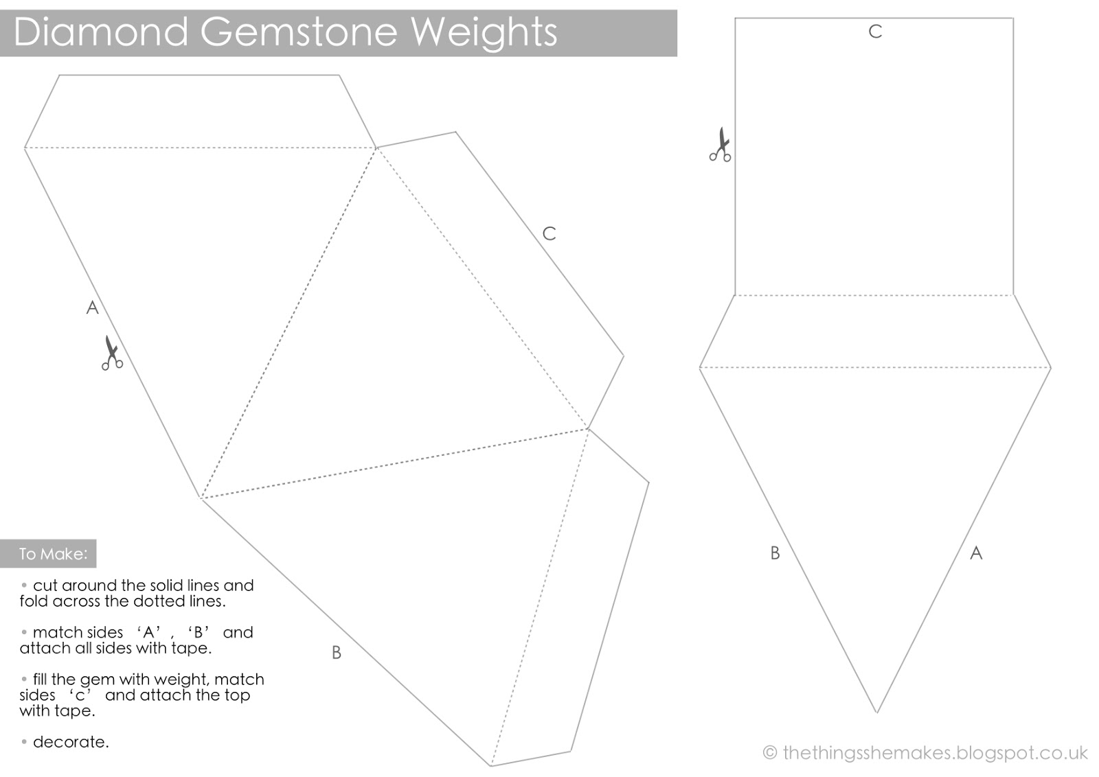 Diamond Paper Weight | The Things She Makes