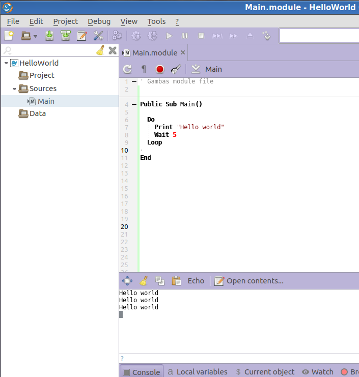 Captain Bodgit: Gambas: command-line programming