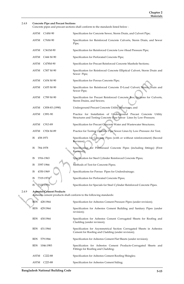 Bangladesh National Building Code: PART FIVE: Chapter 2: Building ...