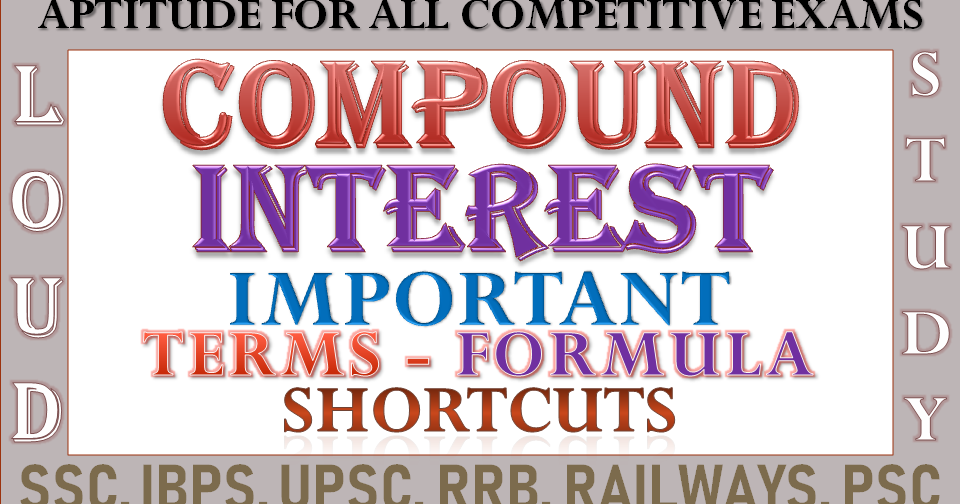 Compound Interest : Important Terms, Formulas and Shortcuts