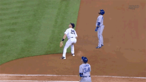 Encarnacion just called out on runners interference in the Yankees ...