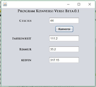Program Konversi Suhu dengan GUI - Syntax Error