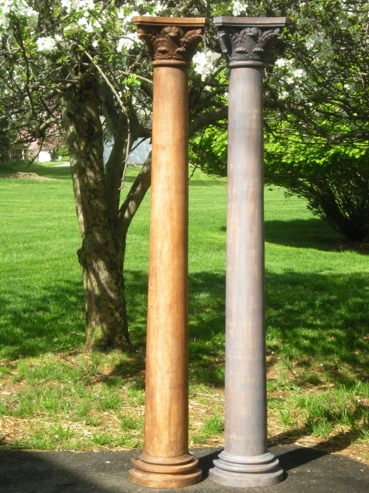 All About Vignettes: Dry Brushing My Columns for a Restoration Hardware ...