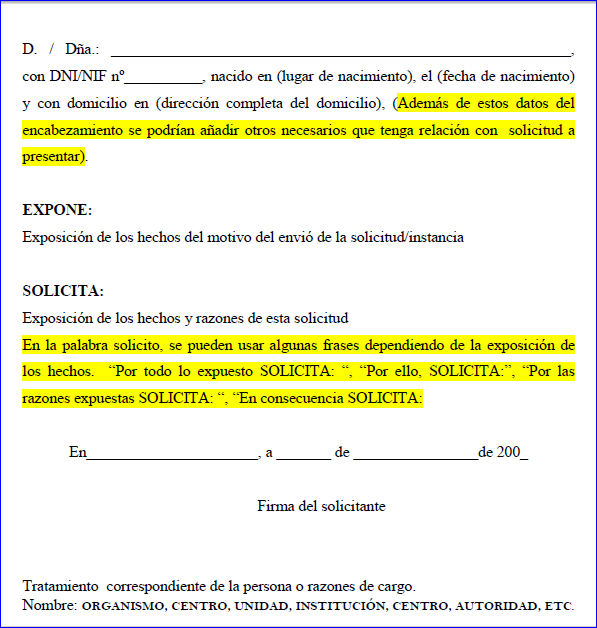 Lengua castellana: TEXTOS FORMALES