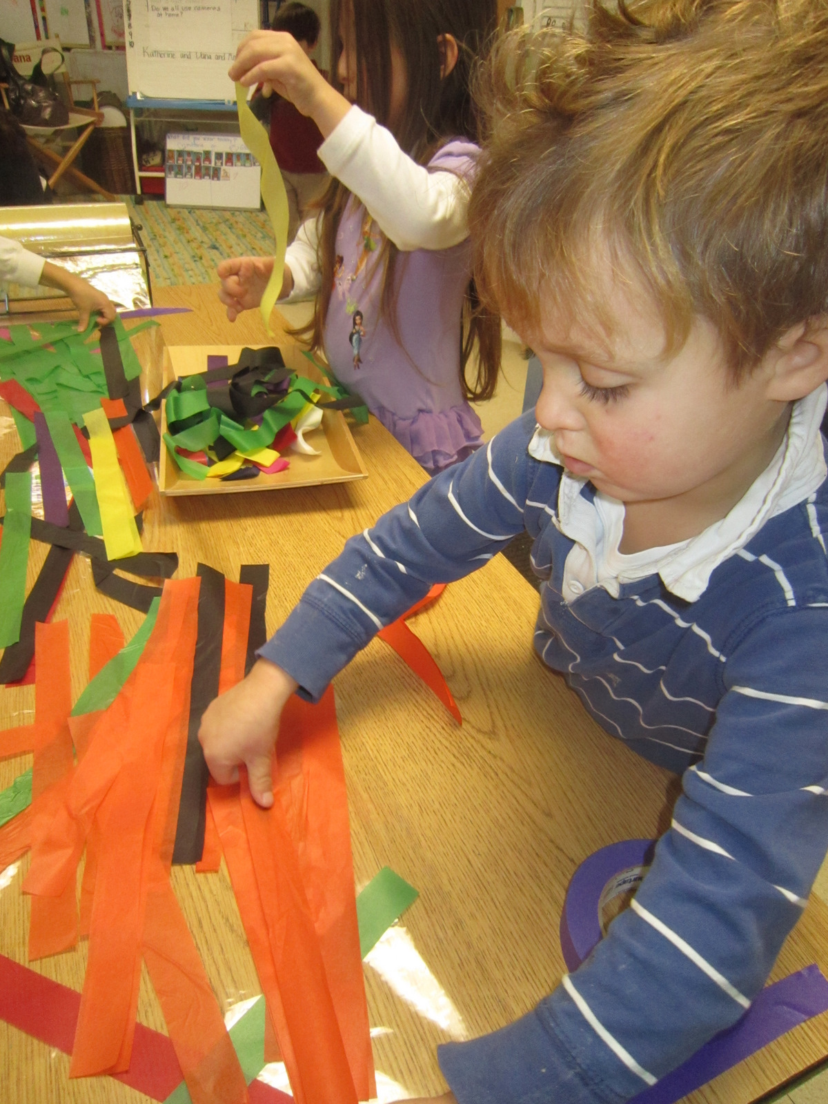Playfully Learning: Sticky Paper Collage